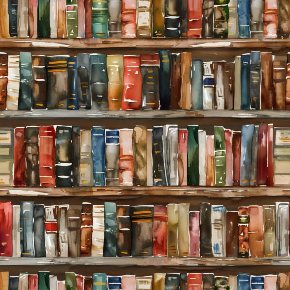 Download Colorful Bookshelf with Diverse Book Collection Patterns ...