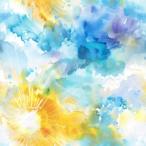 Descarga Brillante obra de arte abstracta en acuarela azul y amarilla ...