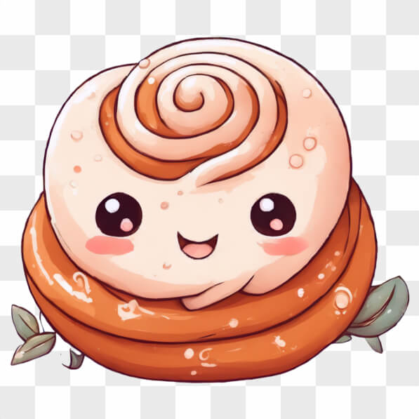 Download Kawaii Cinnamon Roll Character with Happy Face Kawaii Online ...