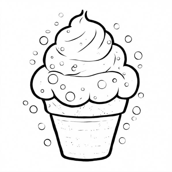 Download Whimsical Cupcake Illustration Coloring pages Online ...