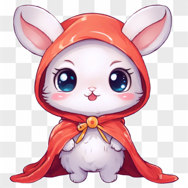 Download Kawaii Rabbit Character in Red Hooded Cloak Kawaii Online ...