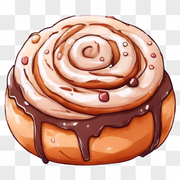 Download Kawaii Cinnamon Roll with Creamy Frosting and Sprinkles Kawaii ...