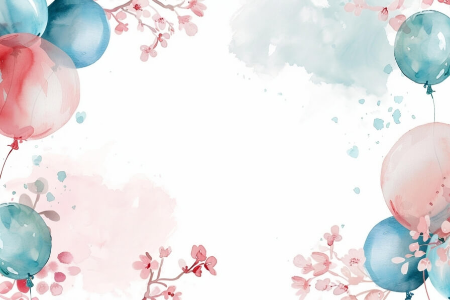 Download Whimsical Watercolor Balloons and Flowers Backgrounds Online ...