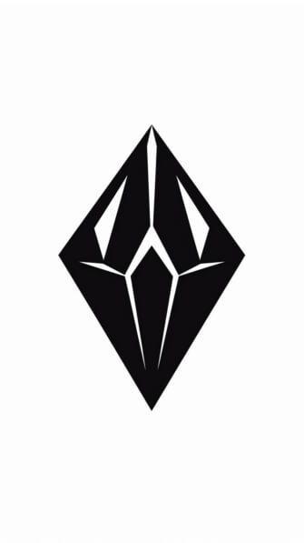 Download Stylized Black Logo Design in Diamond Shape Backgrounds Online ...