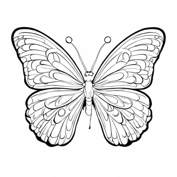 Download Intricate Butterfly Line Drawing Coloring pages Online ...