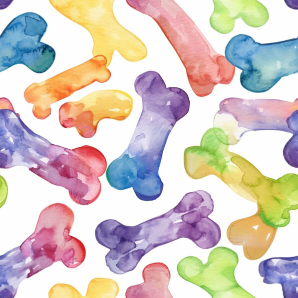 Download Colorful Watercolor Dog Bones Pattern Patterns Online ...