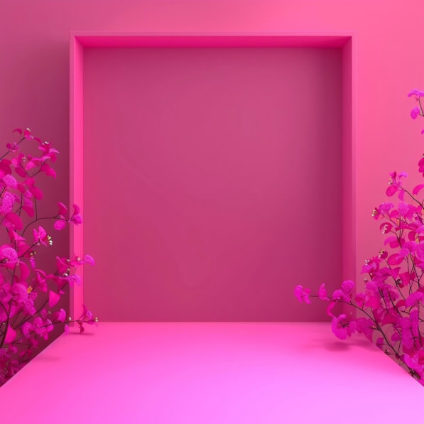 Download Vibrant Pink Minimalist Design with Flowers Backgrounds Online ...