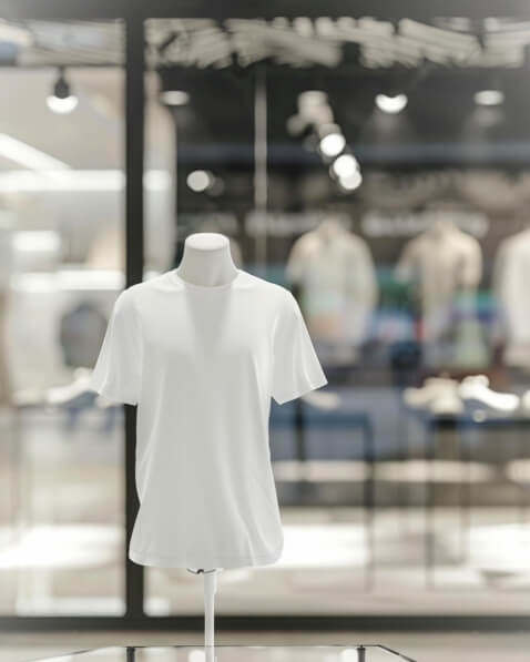Download White T-Shirt Displayed in Fashion Retail Store Mockups Online ...