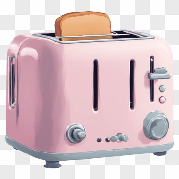 Download Charming Retro Pink Toaster with Toast Cartoons Online ...