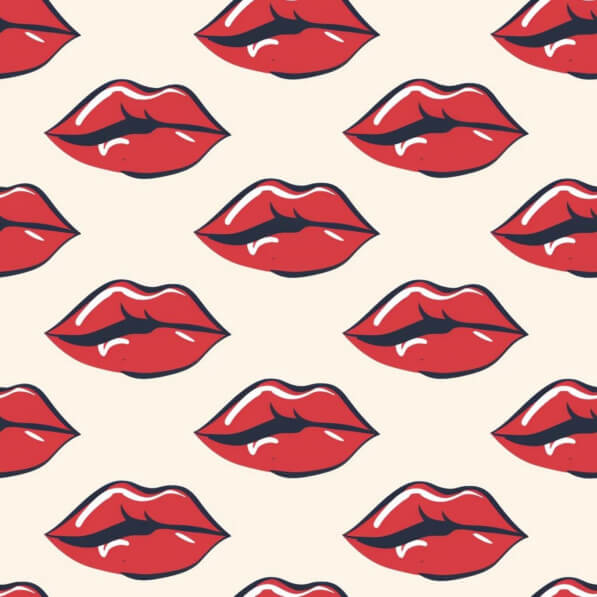 Download Repeating Pattern of Red Lips Patterns Online - Creative Fabrica