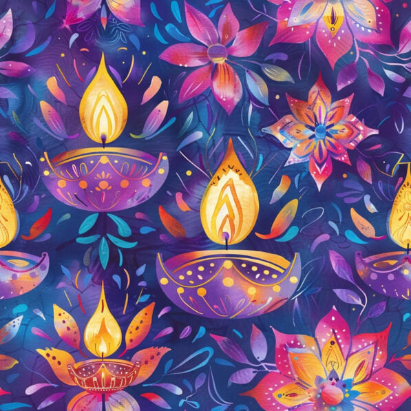 Download Artistic Floral Pattern with Oil Lamps Patterns Online ...