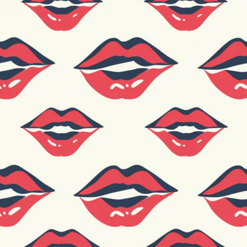 Download Stylized Lips Pattern Patterns Online - Creative Fabrica