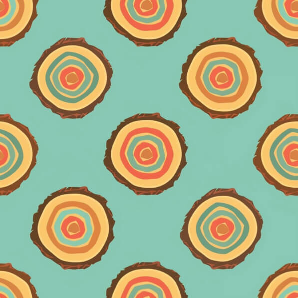 Download Colorful Tree Rings Pattern on Turquoise Background Patterns ...