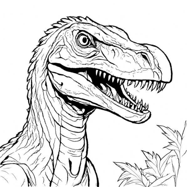 Download Detailed Raptor Head Illustration Coloring pages Online ...