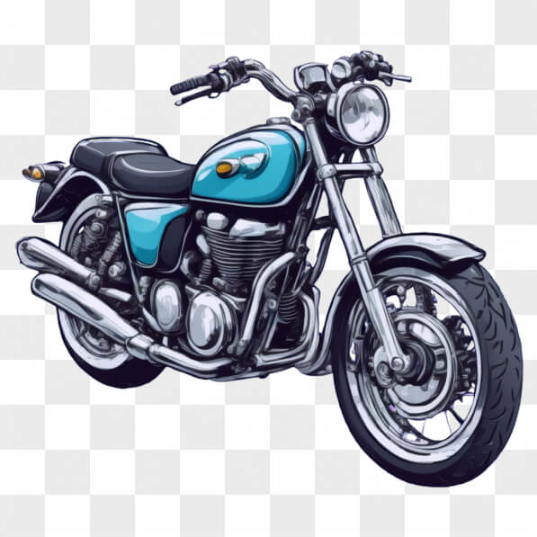 Download Vintage Motorcycle with Classic Design in Turquoise Color ...