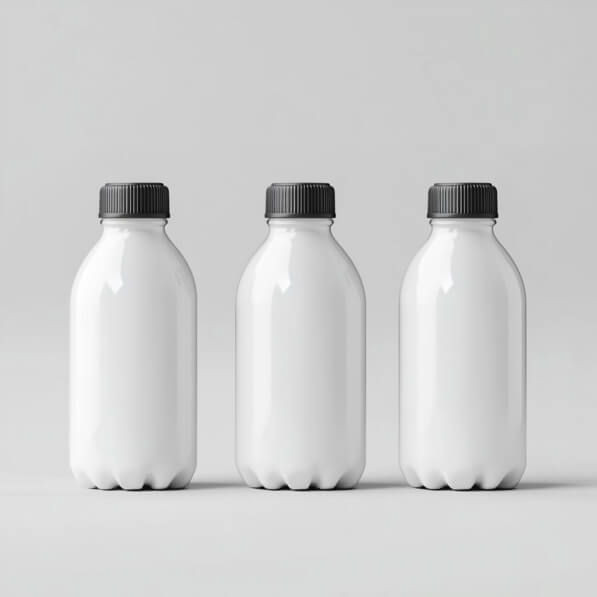 Download Three Identical White Plastic Bottles Mockups Online ...