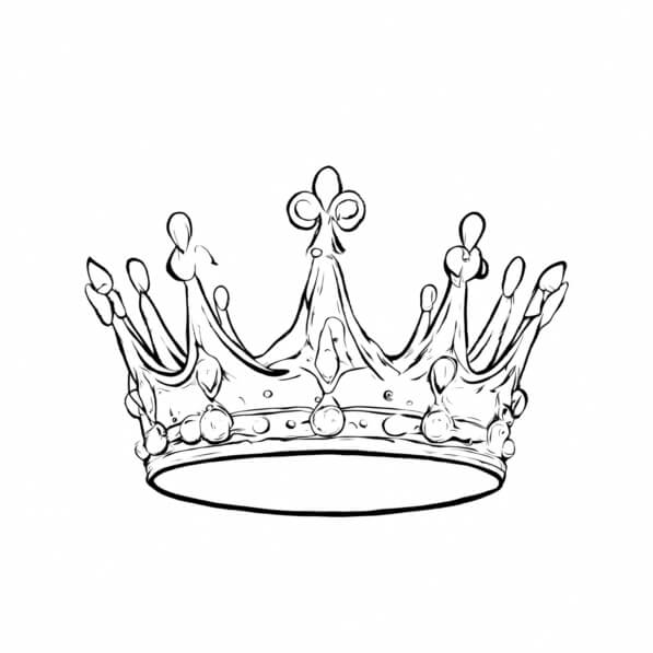 Descarga Ilustración Detallada de Corona Páginas para colorear En Línea ...