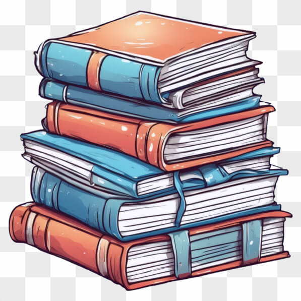 Download Colorful Stack of Books Cartoons Online - Creative Fabrica