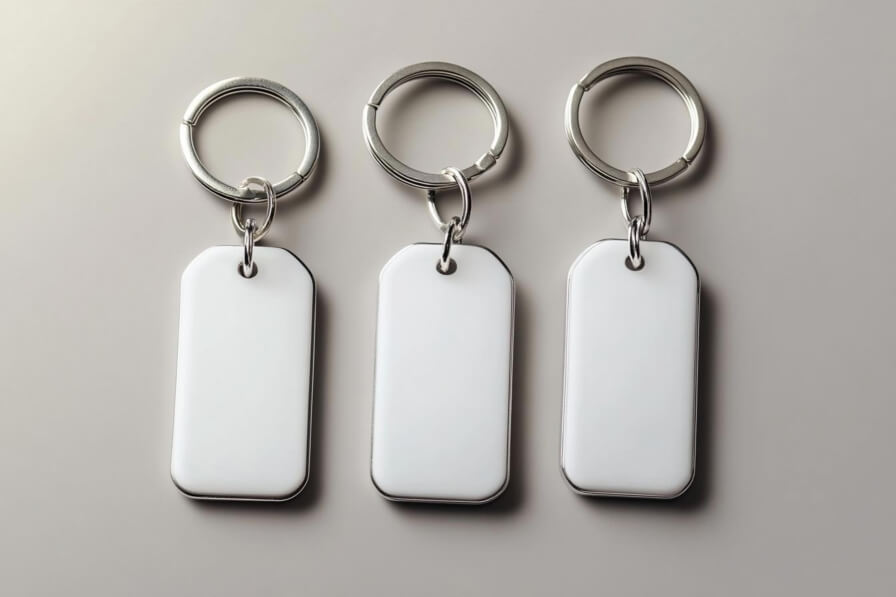 Download Three Blank Keychain Tags Mockups Online - Creative Fabrica