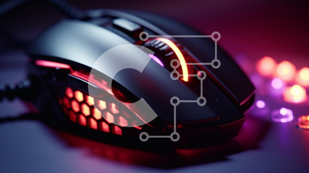 Gaming Mouse with Customizable RGB Lighting stock photo | Creative Fabrica