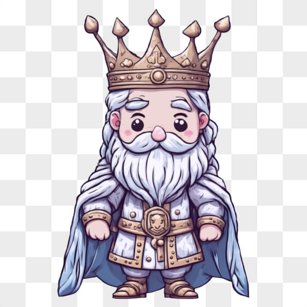 Download Cute Cartoon King Character with Crown and Cape Cartoons ...
