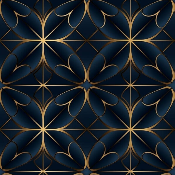 Download Intricate Navy and Gold Abstract Pattern Patterns Online ...