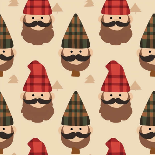 Descarga Patrón Colorido de Gnomos para Vacaciones Patrones En Línea ...