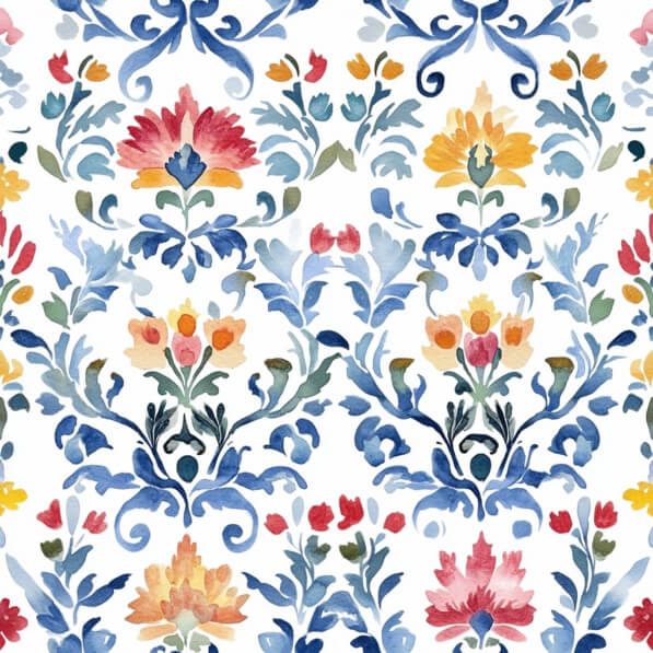 Télécharger Motif Floral Aquarelle Vibrant Motifs En Ligne - Creative ...