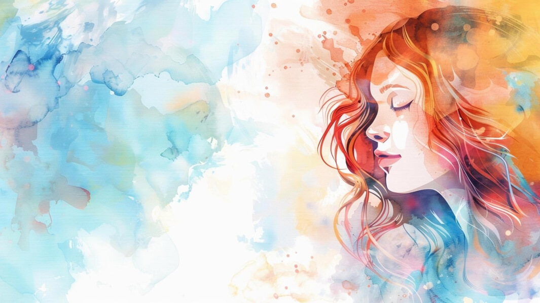Download Watercolor Portrait of a Woman Backgrounds Online - Creative ...