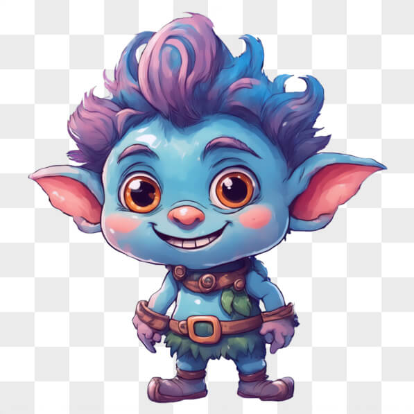 Download Whimsical Blue Goblin Character Cartoons Online - Creative Fabrica