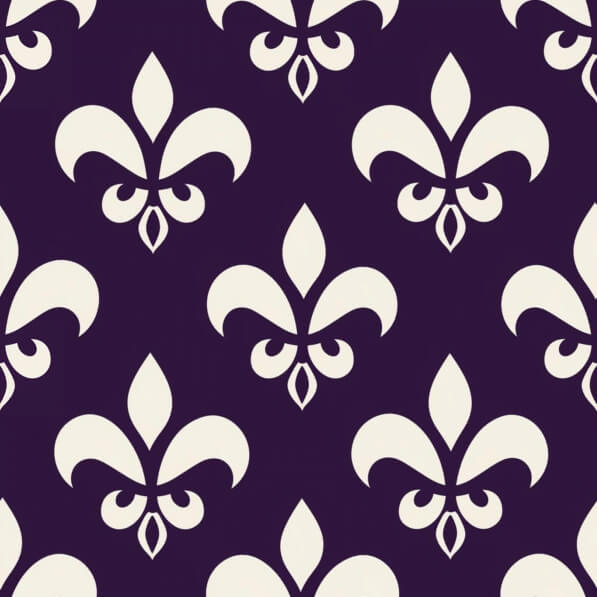 Download Elegant Fleur-de-Lis Pattern on Dark Purple Background ...
