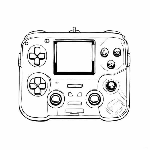 Download Stylized Gaming Controller Illustration Coloring pages Online ...