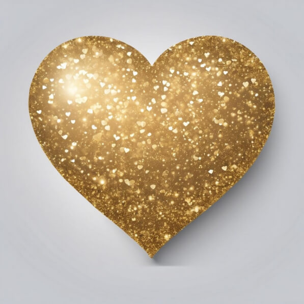 Download Shimmering Golden Heart Shape with Glitter Backgrounds Online ...