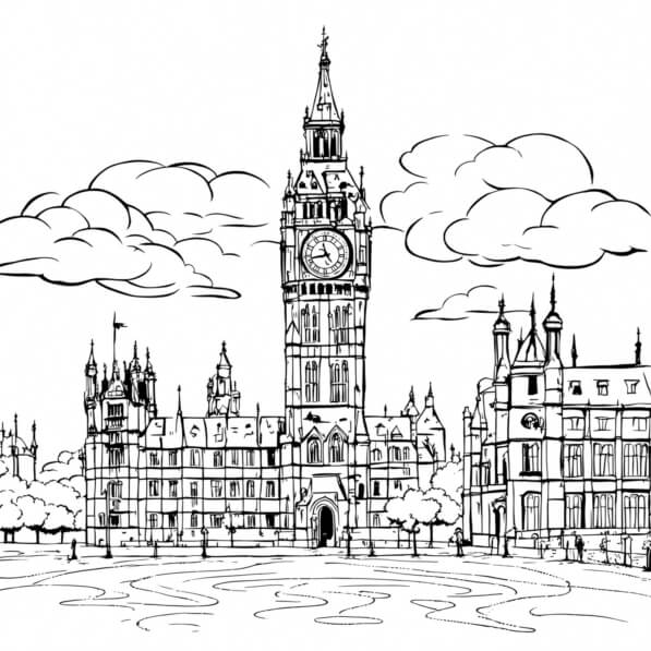 Big Ben London Coloring Pages