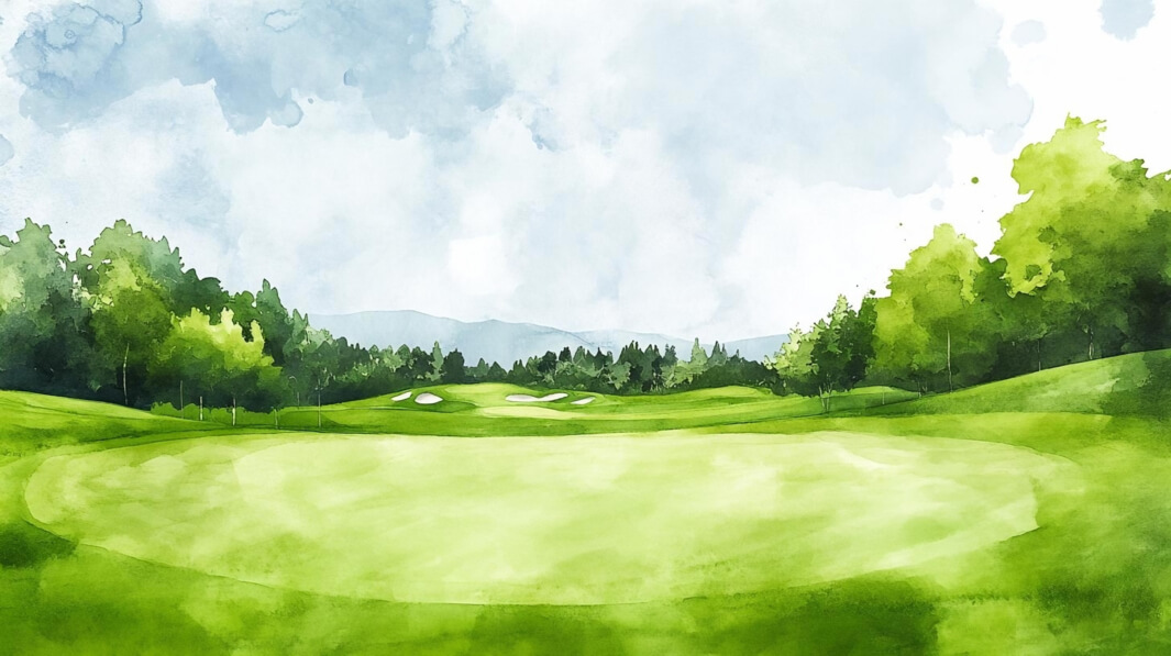 Download Peaceful Golf Course Landscape in Watercolor Backgrounds ...