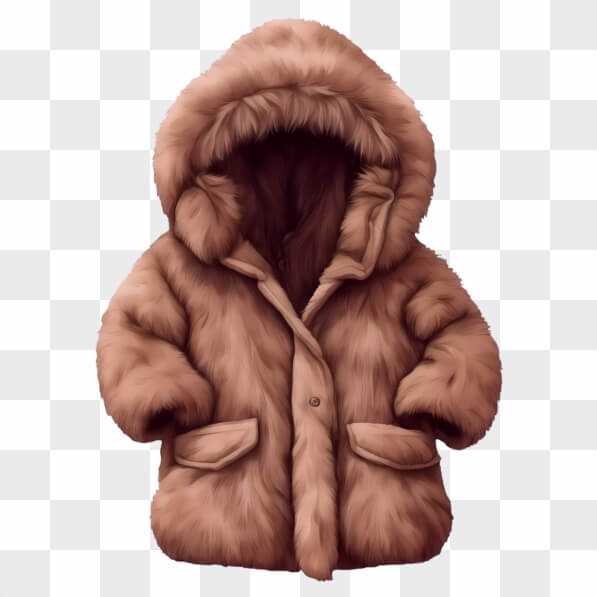 Download Cozy Brown Fur Coat Cartoons Online - Creative Fabrica