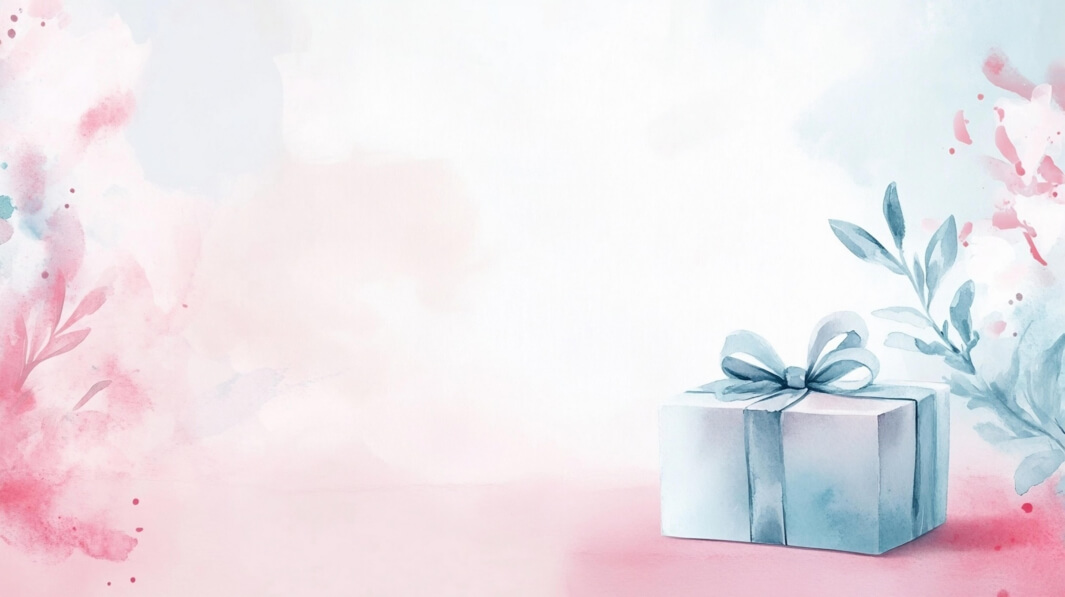 Download Artistic Gift Box on a Pastel Watercolor Background ...