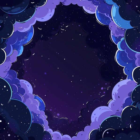 Download Whimsical Cosmic Scene with Purple and Blue Clouds Backgrounds ...