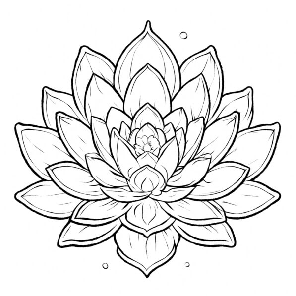 Download Intricate Lotus Flower Outline Art Coloring pages Online ...