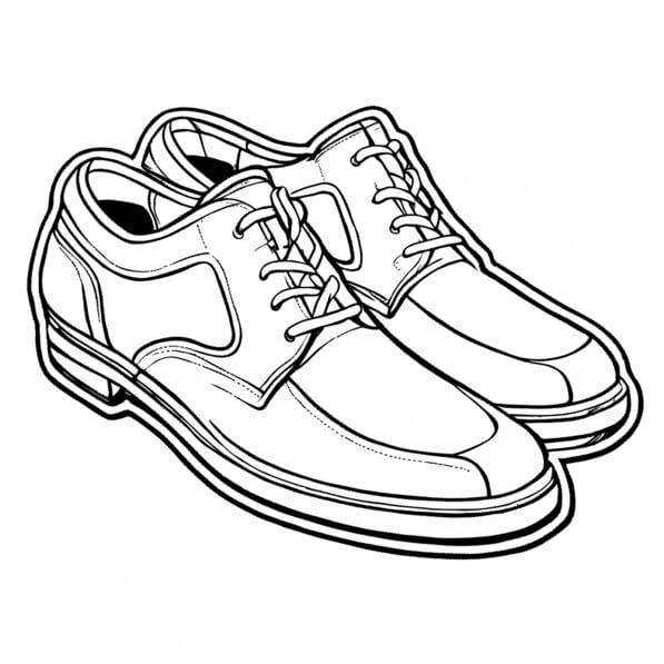 Télécharger Chaussures Habillées Élégantes Pages de coloriage En Ligne ...