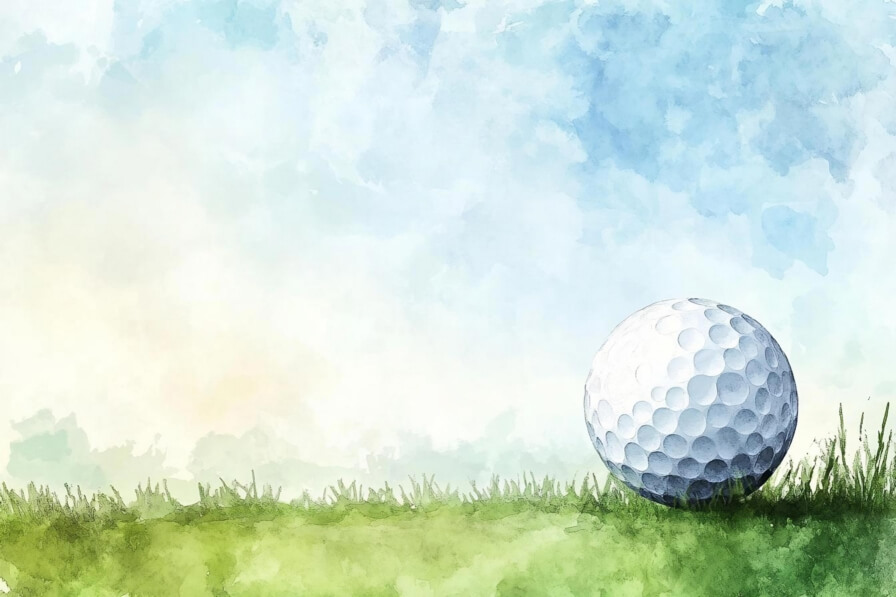 Download Golf Ball on Grass with a Soft Background Backgrounds Online ...