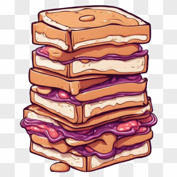 Download Colorful Sandwich Stack Cartoons Online - Creative Fabrica