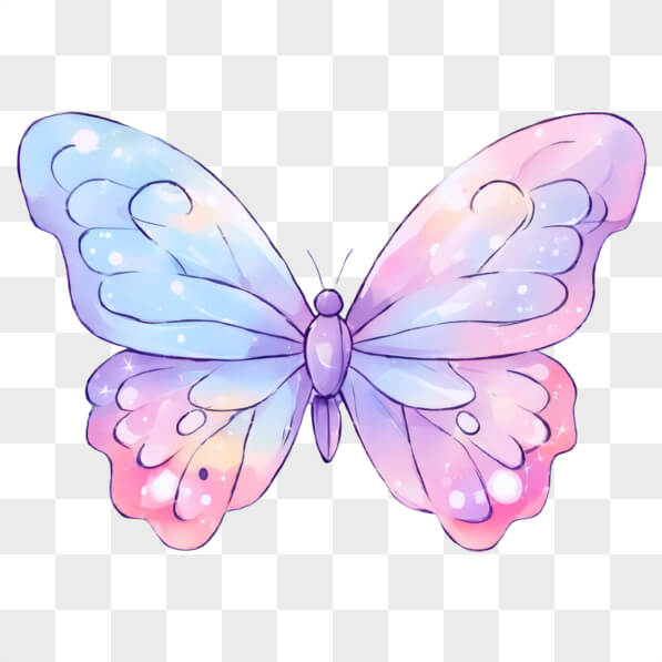 Download Kawaii Butterfly Illustration in Pastel Colors Kawaii Online ...
