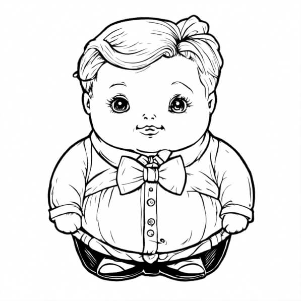 Download Chubby Baby Boy Doll Illustration Coloring pages Online ...