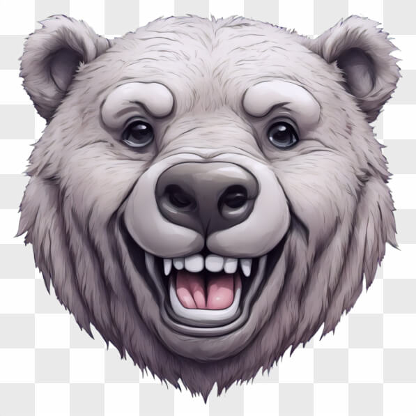 Scarica Illustrazione della testa di un orso allegro Cartoni animati ...