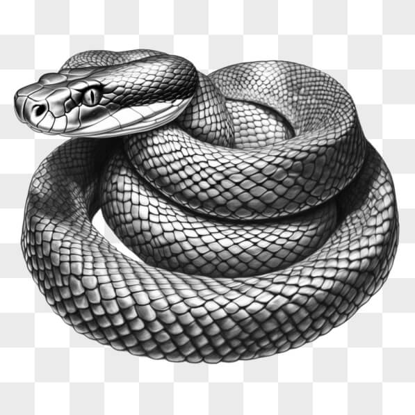 Download Detailed Illustration of a Coiled Snake Sketches Online ...