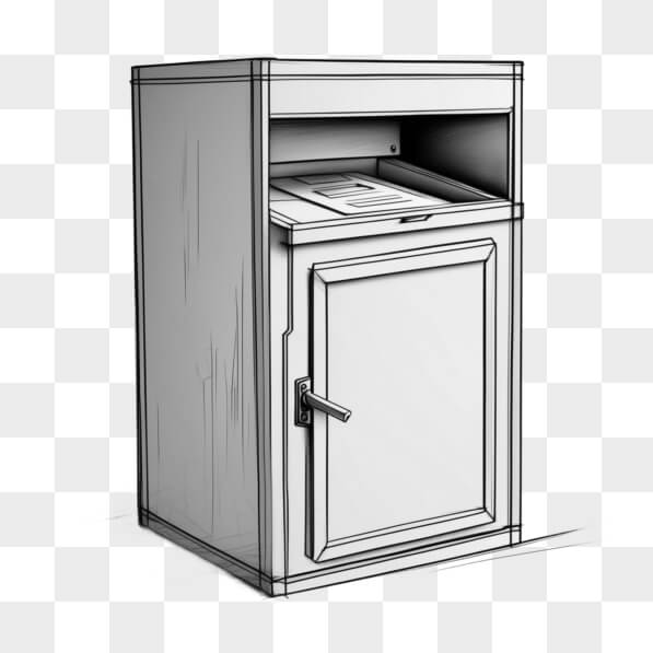 Download Illustration of a Classic Mail Drop Box Sketches Online ...