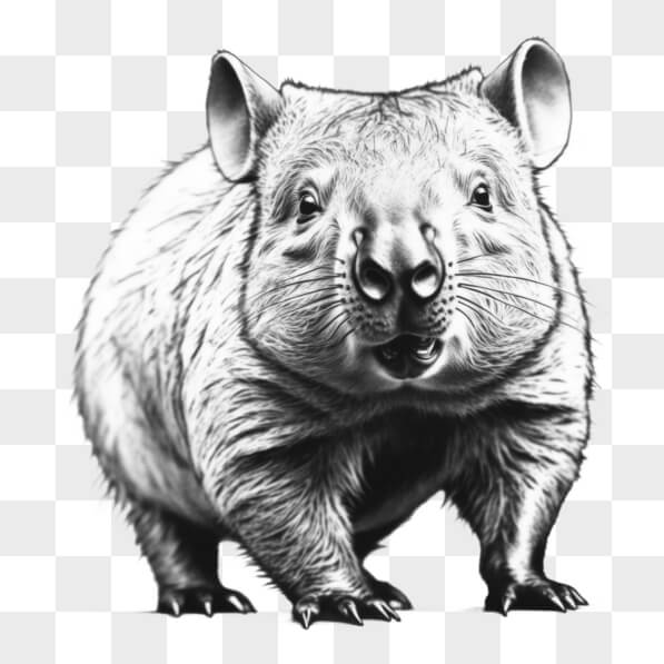 Télécharger Illustration de wombat avec des caractéristiques détaillées ...