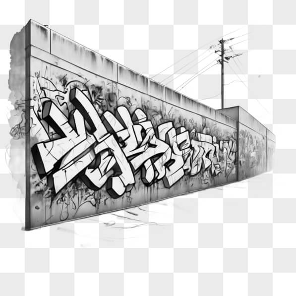 Descarga Obra de Graffiti en Pared Urbana con Paisaje Urbano Bocetos En ...