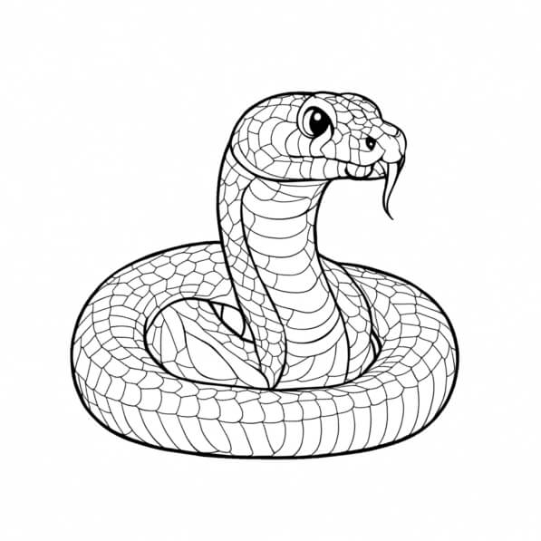 Download Intricate Snake Line Art Coloring pages Online - Creative Fabrica